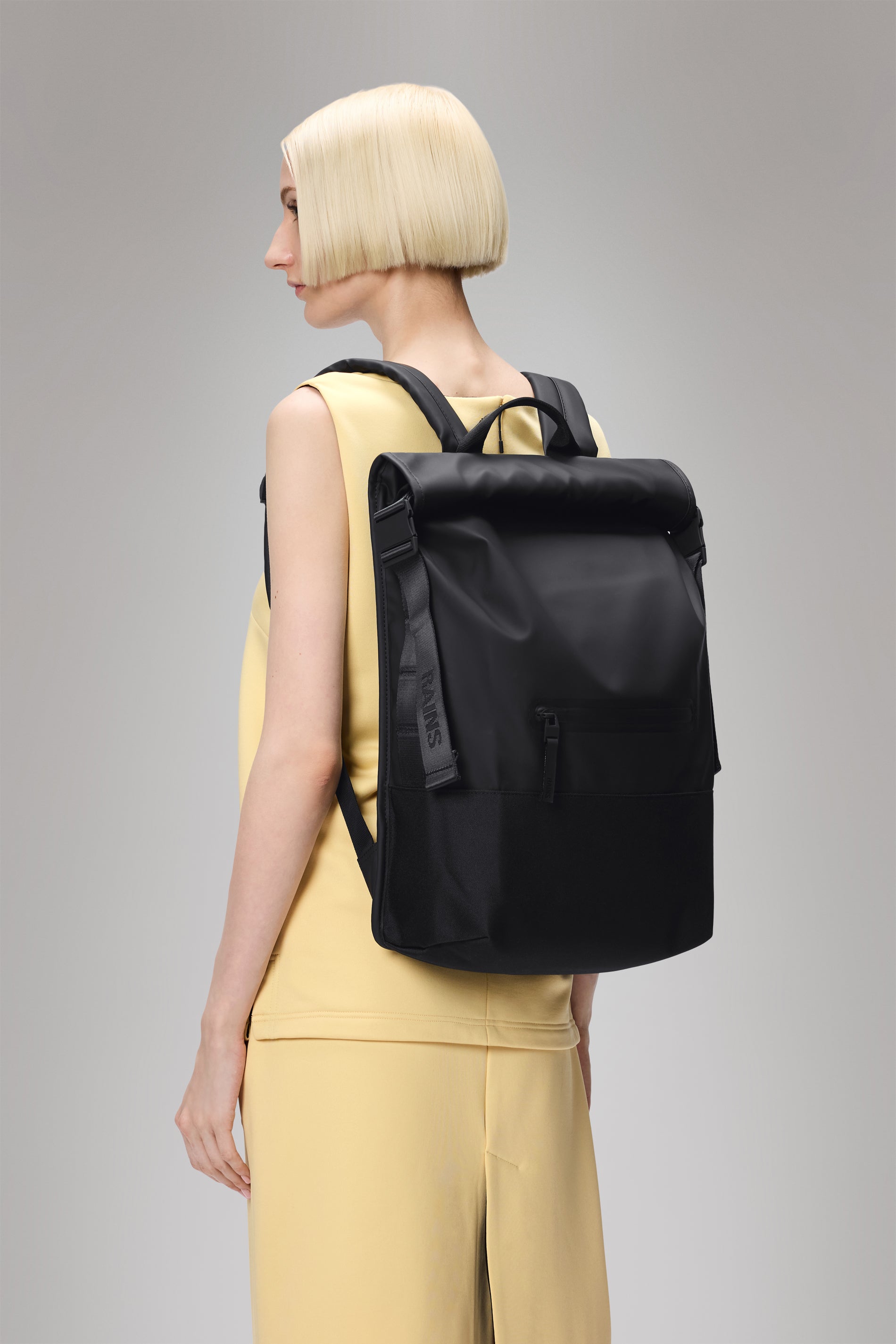 Rains® Trail Rolltop Backpack in Black for $200 | Free Shipping