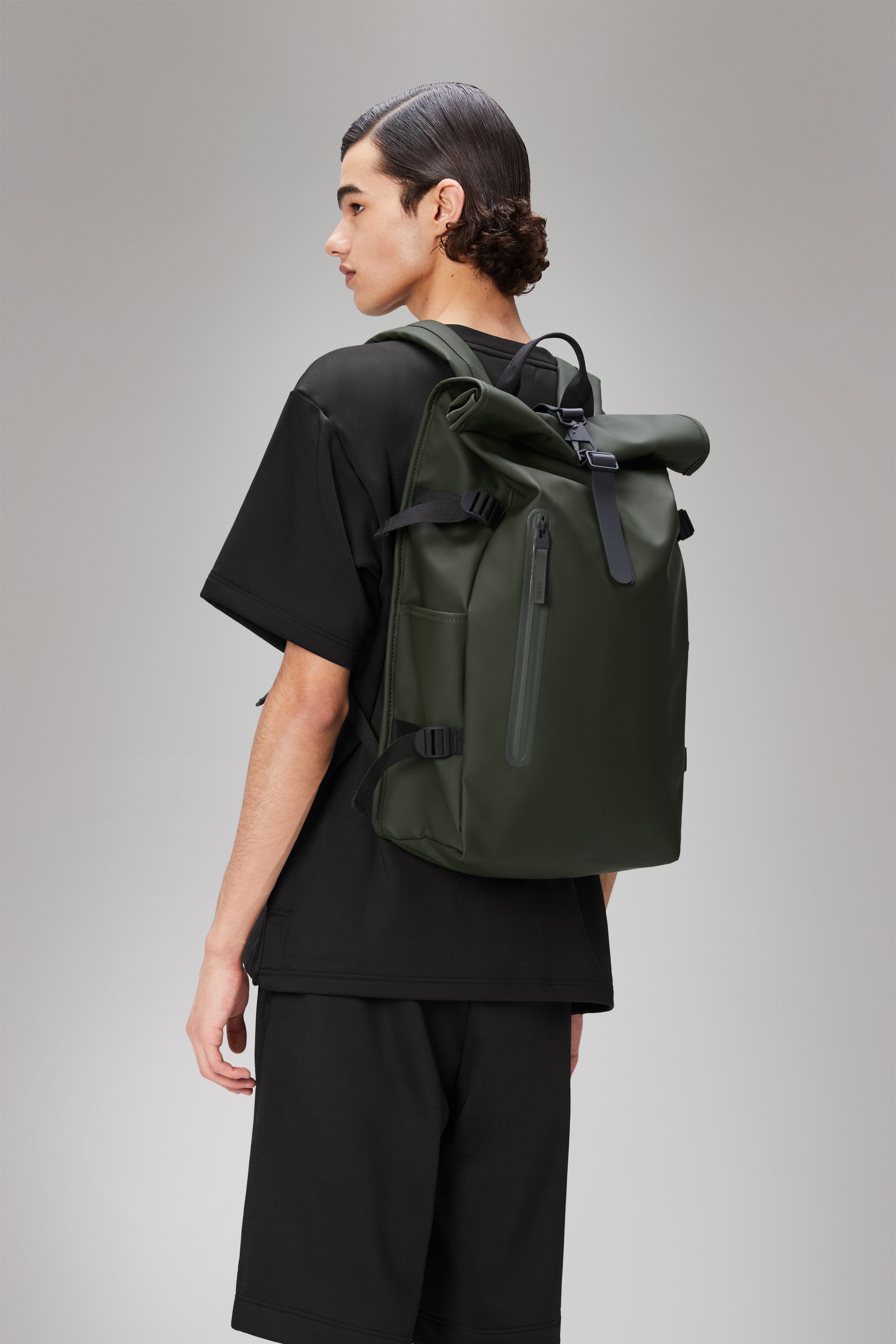 Rains® Rolltop Rucksack in Navy for $180 | Free Shipping